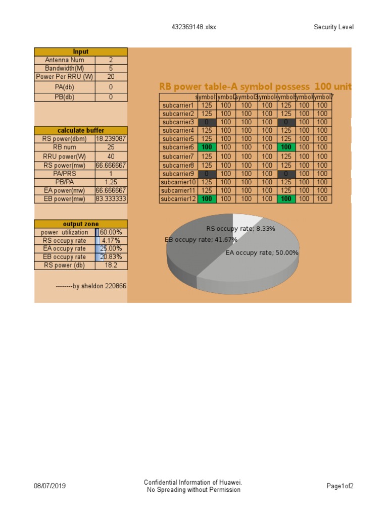 PDSCH Power Tool Huawei | PDF | Telecommunications Engineering | Radio ...
