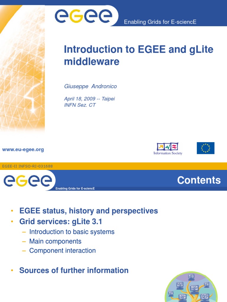Introduction To Egee and Glite Middleware: Enabling Grids For E-Science | PDF | Grid Computing ...