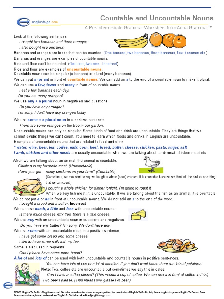 Much And Many Countable And Uncountable Nouns Esl Countable,