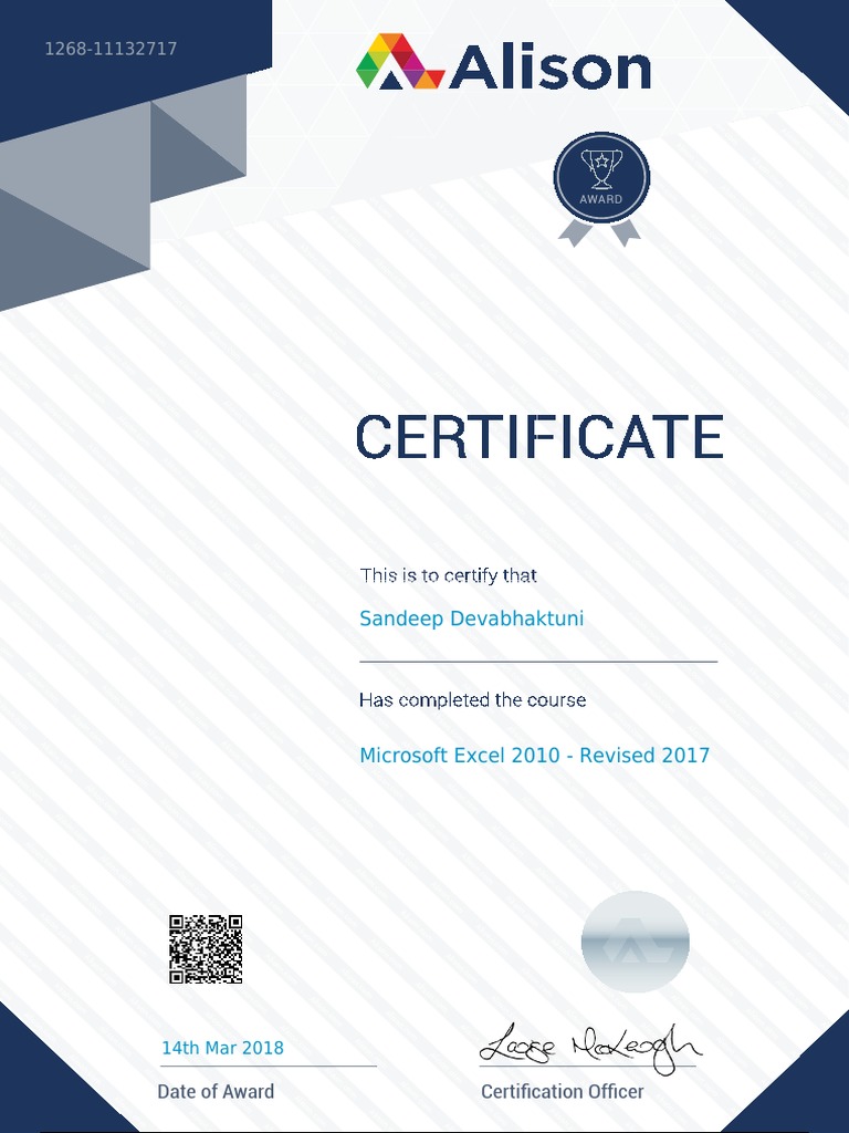 Alison Certificate 1268 11132717 | PDF