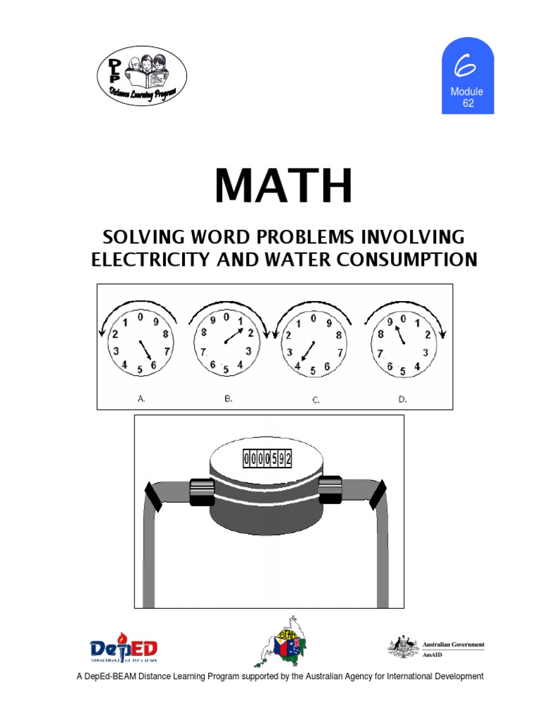 Math 6 DLP 62 - Solving Word Problems Involving Electricity and Water ...