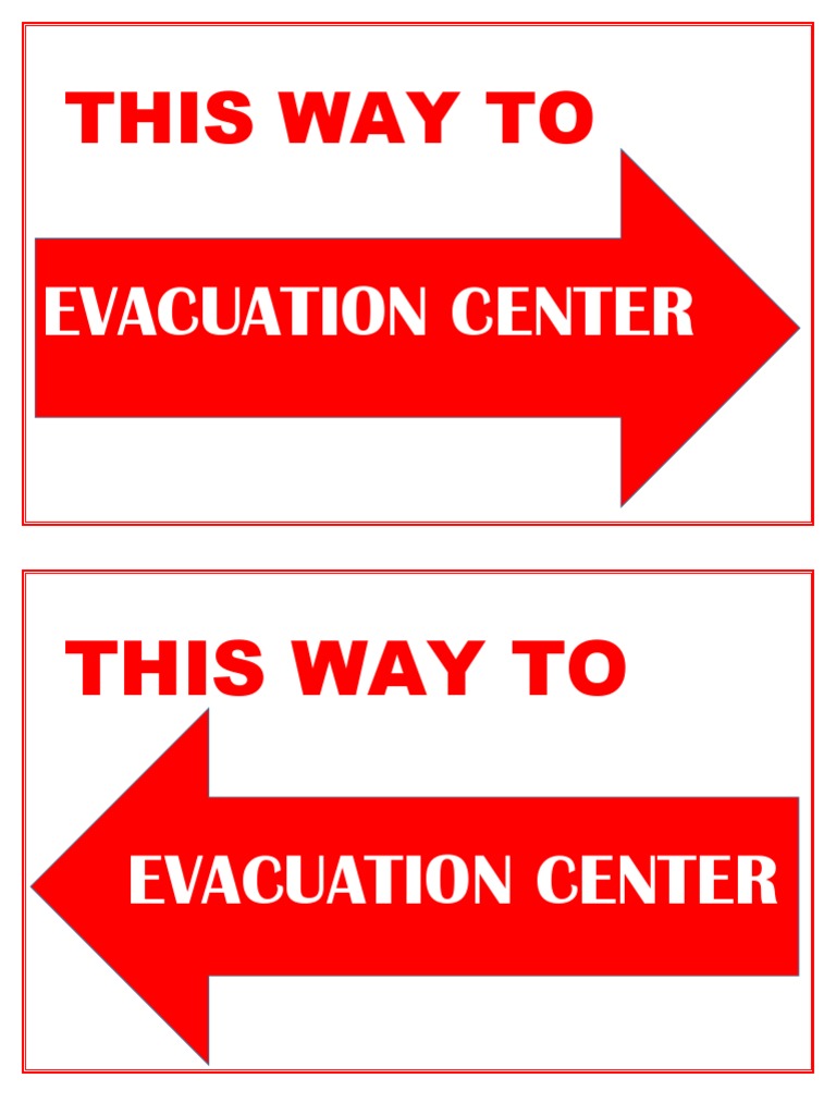 This Way To: Evacuation Center | PDF