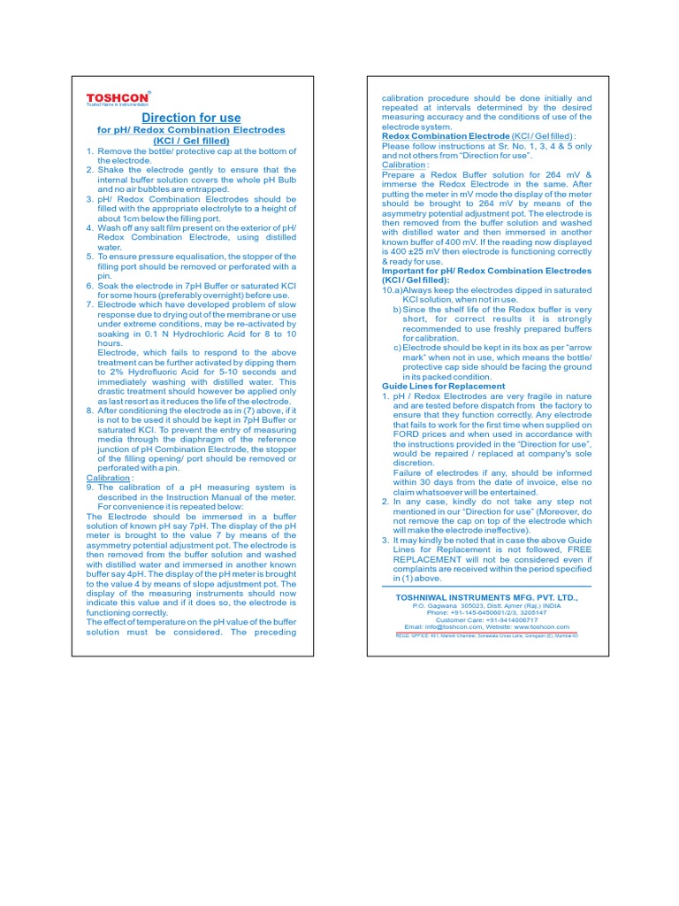PH Meter Manual | Download Free PDF | Ph | Analytical Chemistry