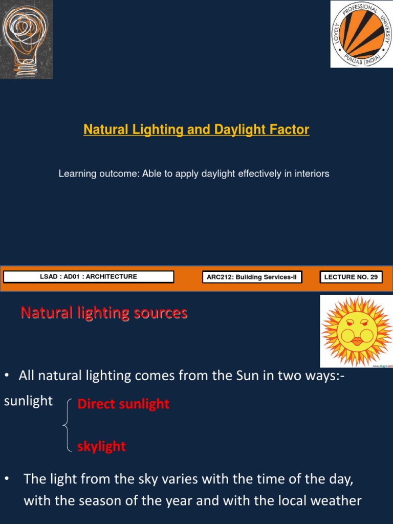 Daylight Factor | PDF | Sky | Optics