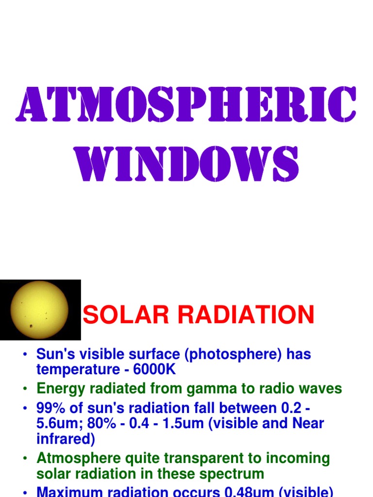 Atmospheric Windows | PDF | Atmosphere Of Earth | Radiation