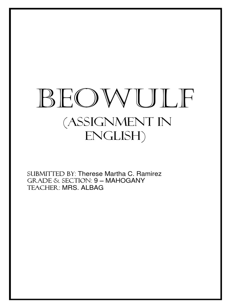 Beowulf: (Assignment in English) | PDF | Classics