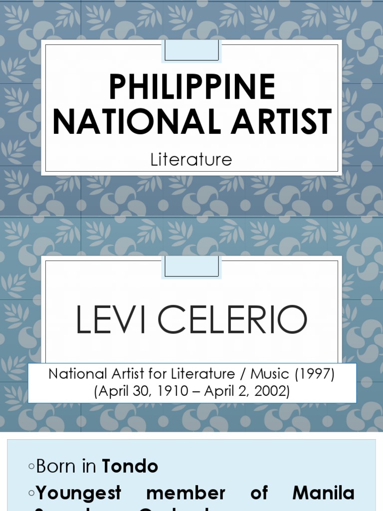 Philippine National Artists in Literature | PDF | Philippines | Poetry