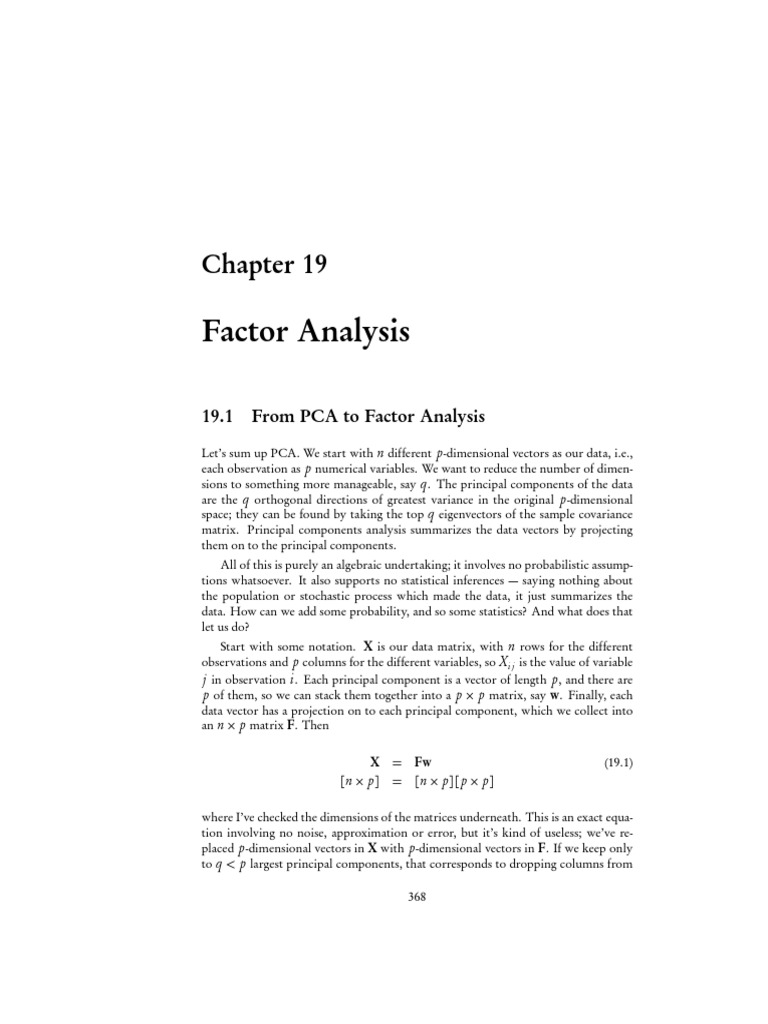 Factor Analysis | PDF | Principal Component Analysis | Factor Analysis