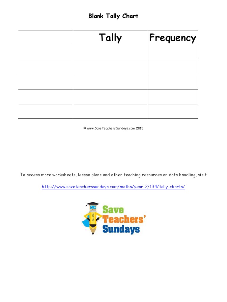 Tally Chart Template