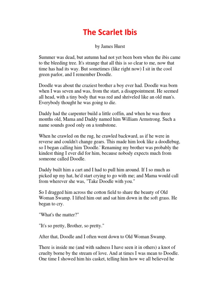 The Scarlet Ibis | PDF | Nature