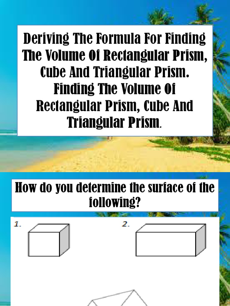 Deriving The Formula For Finding The Volume of | PDF | Volume | Euclidean Geometry