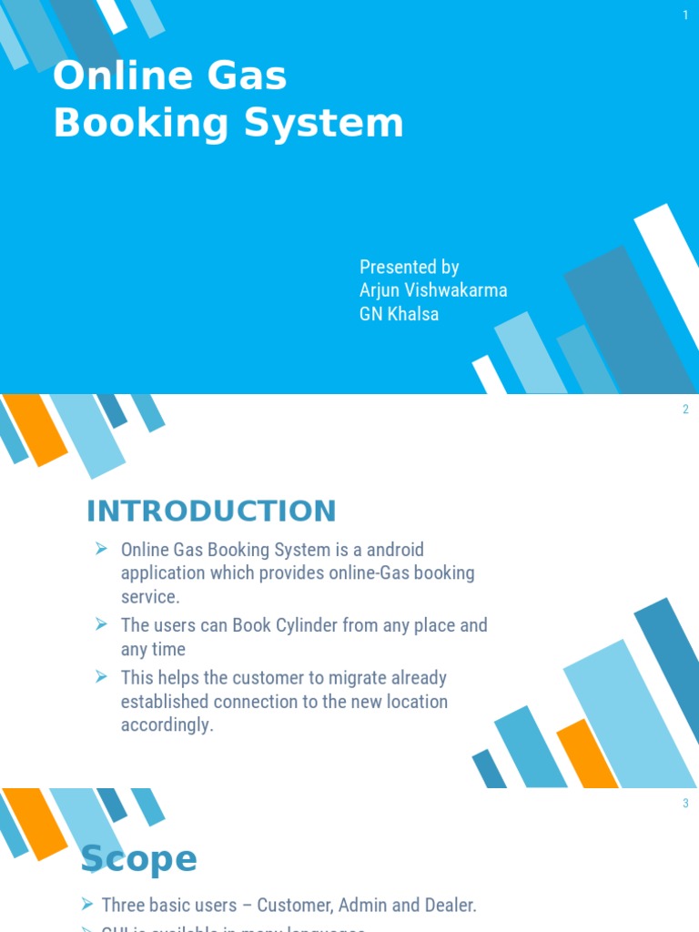Online Gas Booking System Presented By Arjun Vishwakarma Gn Khalsa Pdf Android Operating