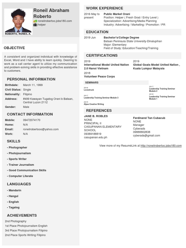 Roneil Roberto Resume 3 PDF | PDF | Semiotics | Psychological Concepts