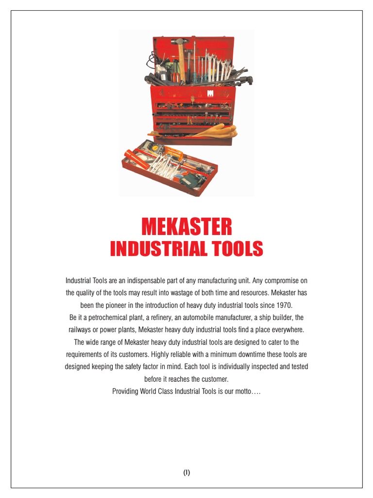 Mekaster Industrial Tools Overview | PDF | Mechanical Engineering | Nature