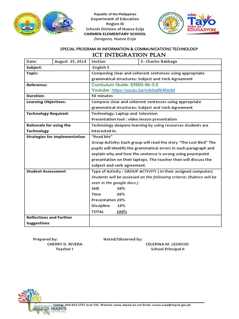 Ict Integration Plan: Carmen Elementary School | Download Free PDF | Educational Technology ...