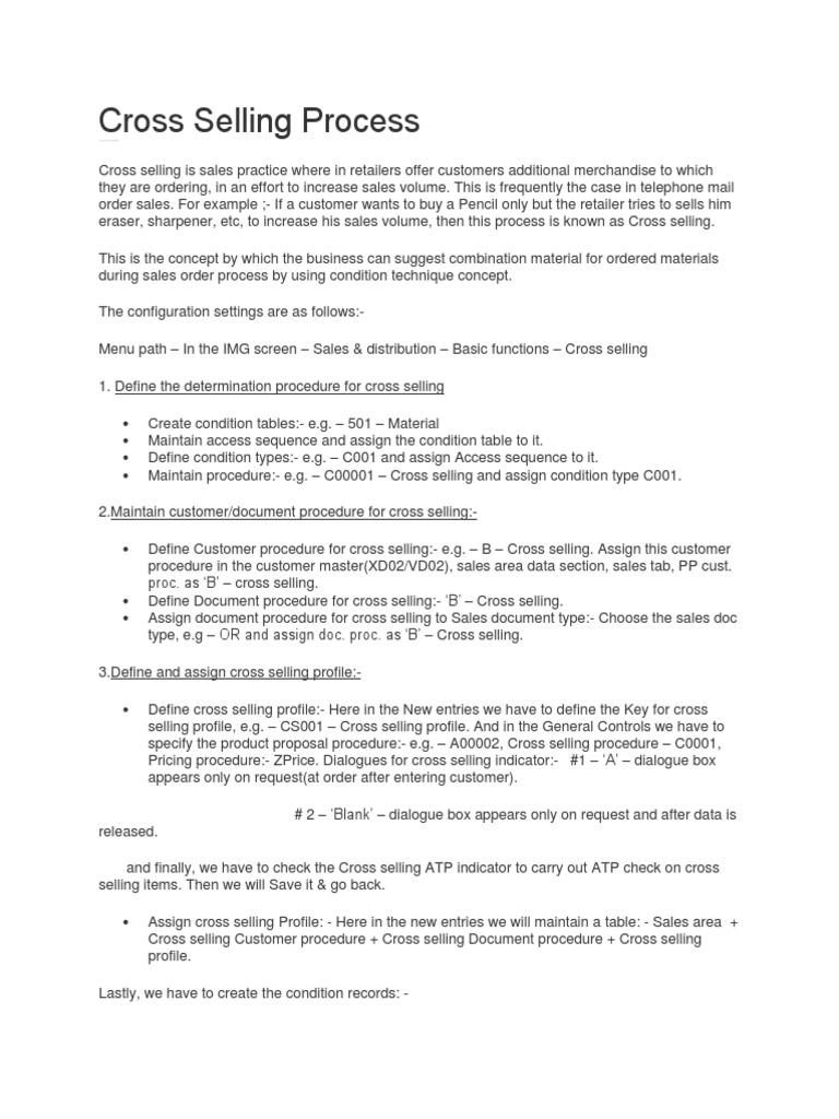 Cross Selling Process: 3 Li Kes 8,626 Vi Ews 0 C Omments | PDF | Retail ...