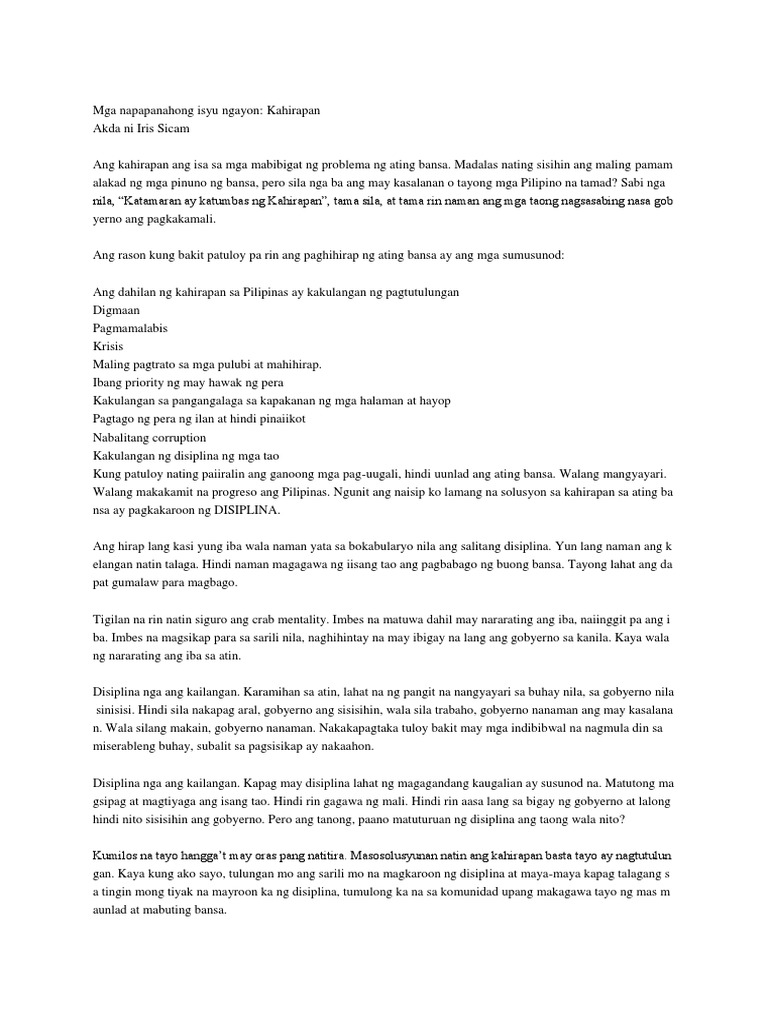 Kahirapan | PDF