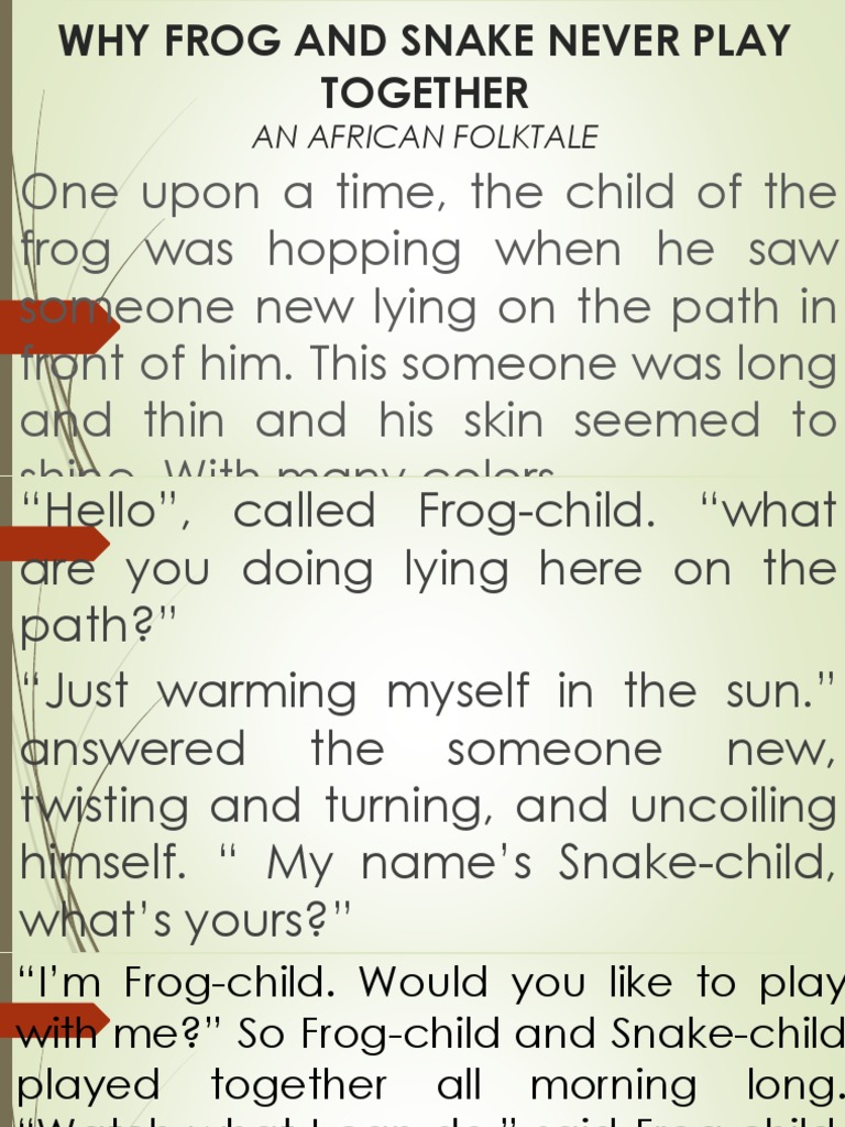 Why Frog and Snake Never Play Together | PDF | Language Arts & Discipline