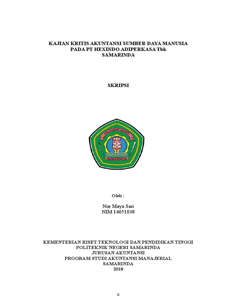 Skripsi Akuntansi Sumber Daya | PDF