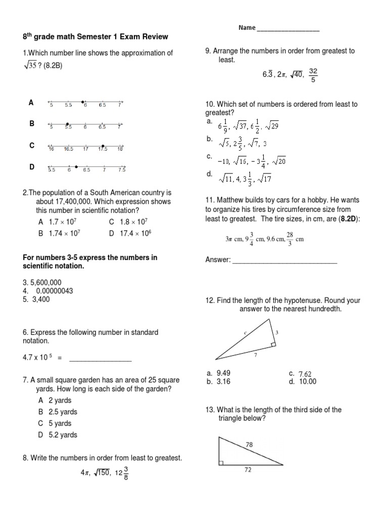 S1 Math Exam Review 2019 | PDF | Area | Cartesian Coordinate System