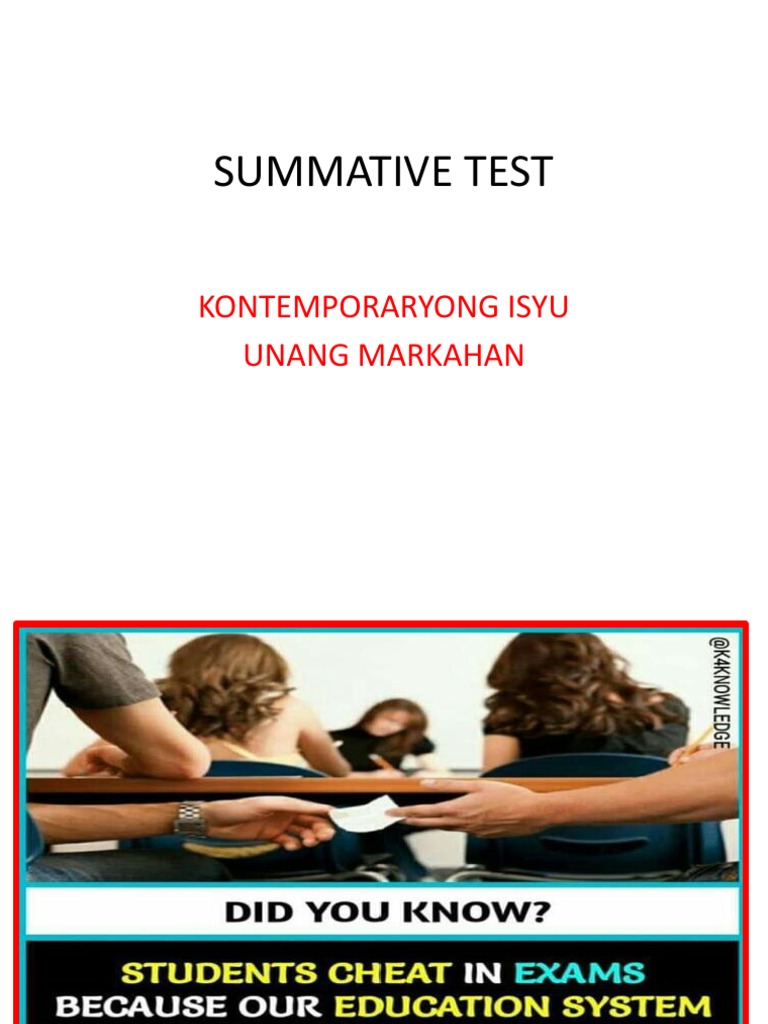 Summative Test | PDF