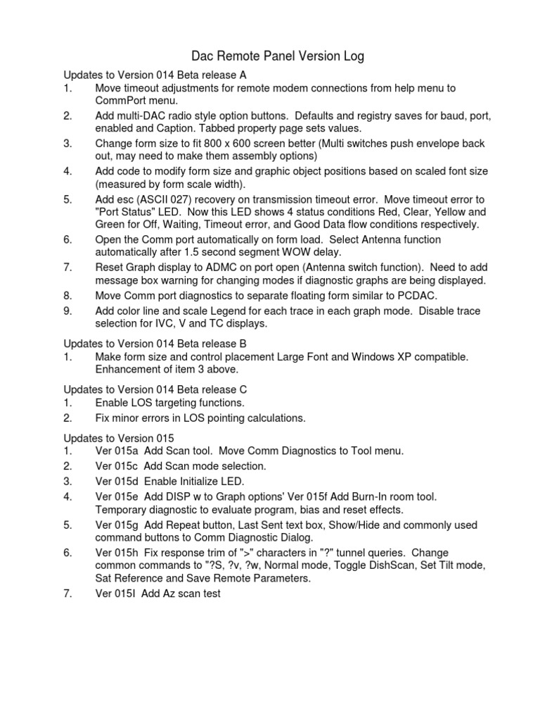 Dac Remote Panel Option | PDF | Menu (Computing) | Microsoft Windows
