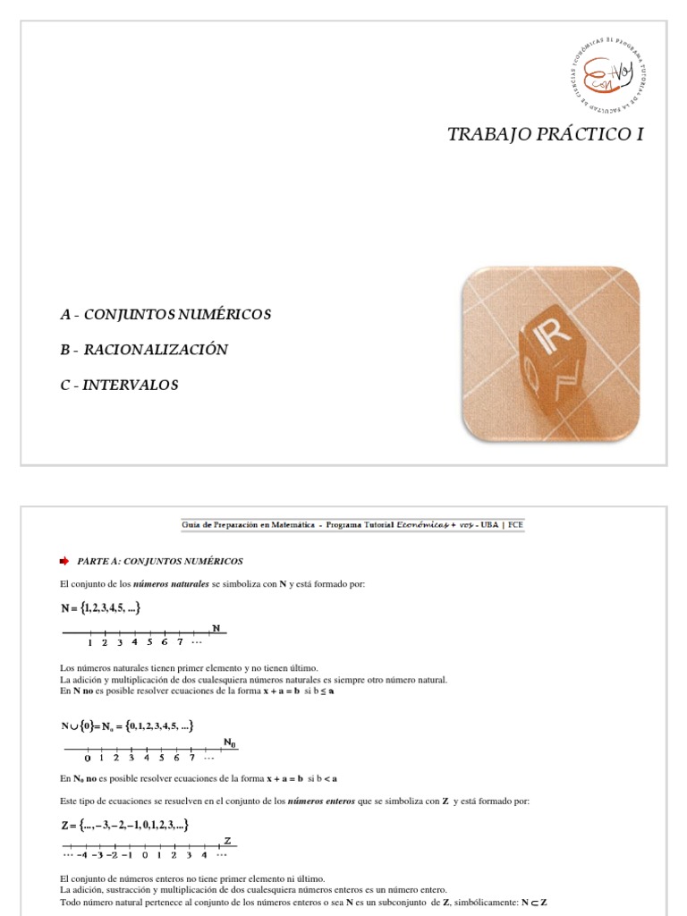 1 - Numeros Racionalización e Intervalos | PDF | Intervalo (Matemáticas ...