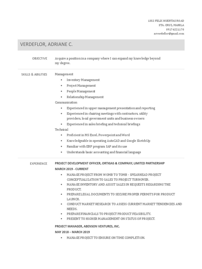 Adi CV PDF | PDF | Project Management | General Contractor