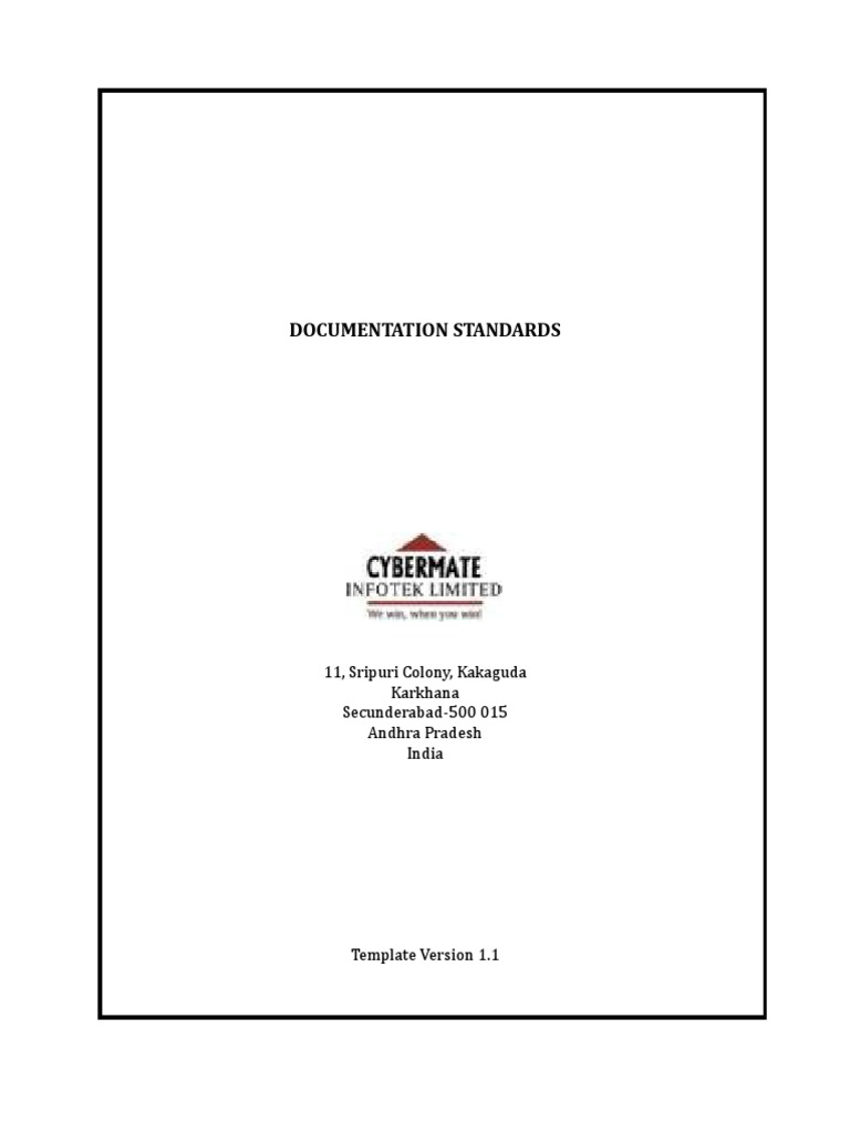 Documentation Standards | PDF | Typography | Writing