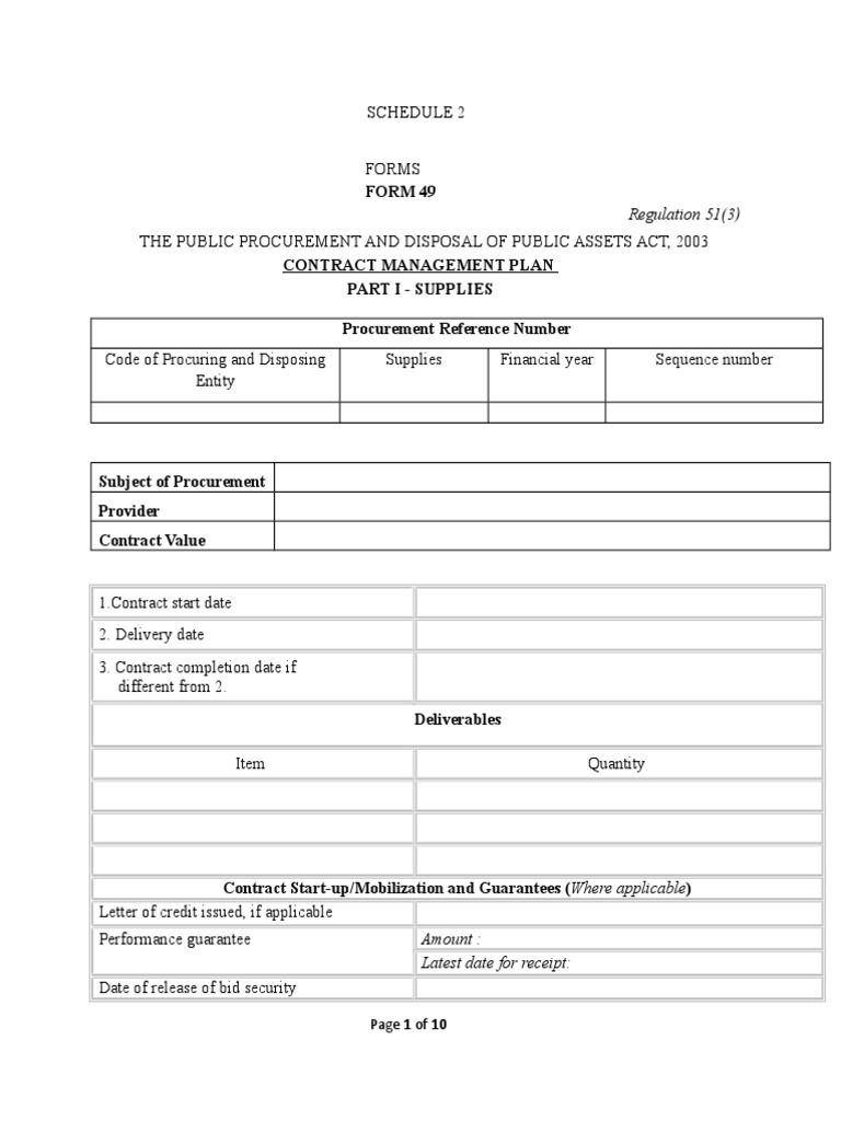 Form 49: Amount: Latest Date For Receipt | PDF | Guarantee | Liquidated ...