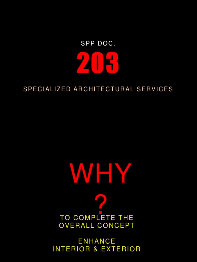 SPP 203 Specializedarchlservices | PDF | Business