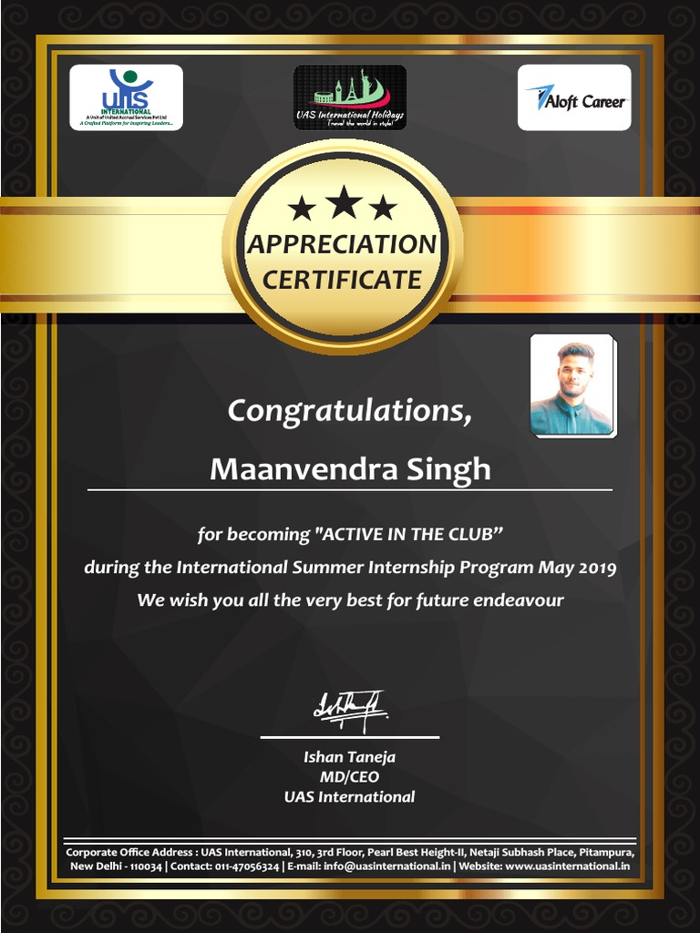 Congratulations,: Maanvendra Singh | PDF