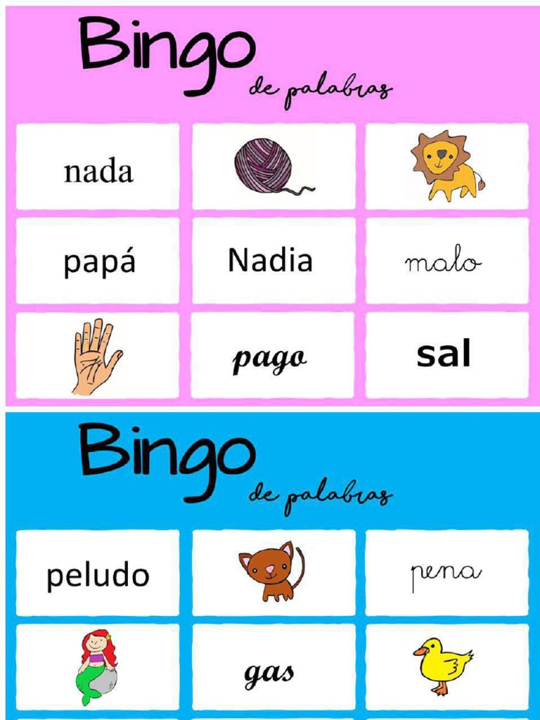 Bingo de Palabras | PDF
