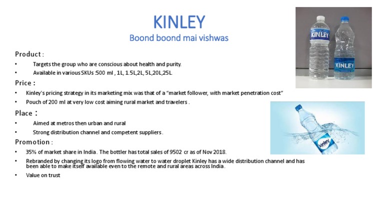 Kinley Water: Market Share & Pricing Strategy | PDF | Wellness