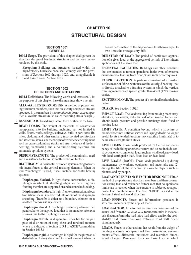 Chapter 16 - Structural Design | PDF | Structural Load | Framing ...