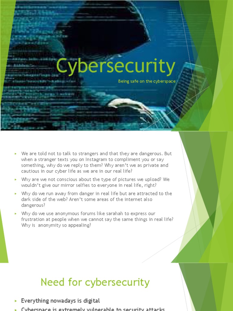 Cybersecurity: Being Safe On The Cyberspace | PDF | Cyberbullying ...