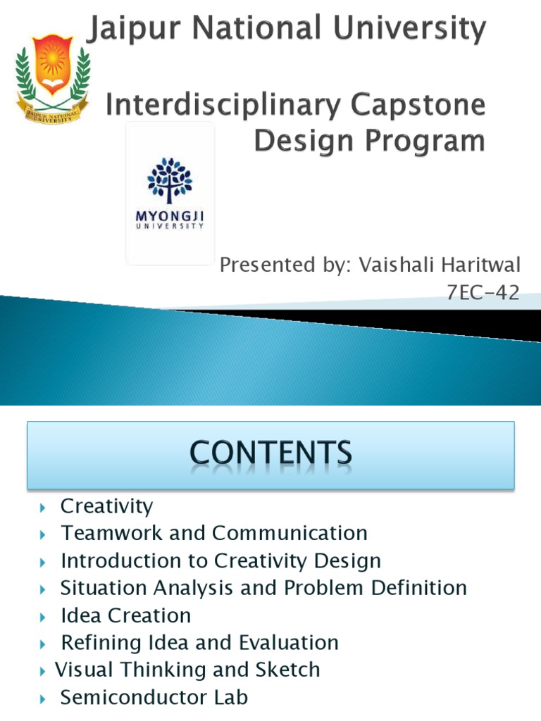 Interdisciplinary Capstone Design | PDF