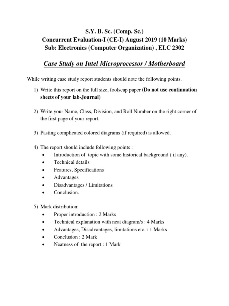 Case Study On Intel Microprocessor / Motherboard | PDF | Computers