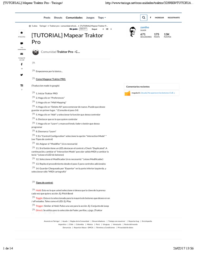 (TUTORIAL) Mapear Traktor Pro - Taringa! | PDF | Tecnología de medios | Tecnología digital