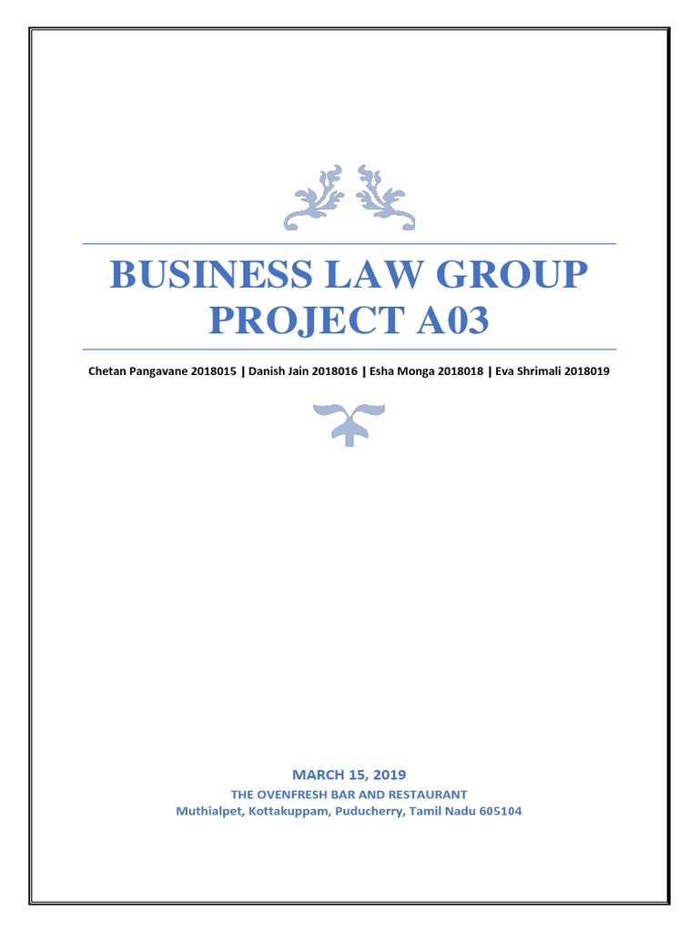 BL Final Project Report | PDF | Limited Liability Partnership | Law