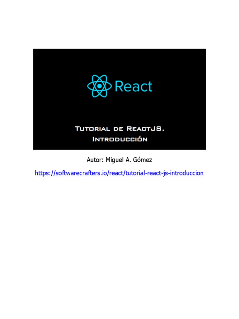Tutorial de ReactJS PDF | PDF | Script Java | Renderizado (gráficos de ...