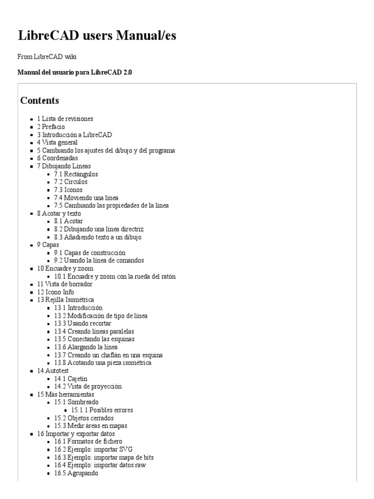 LibreCAD Users Manual | PDF | Point and Click | Ventana (informática)