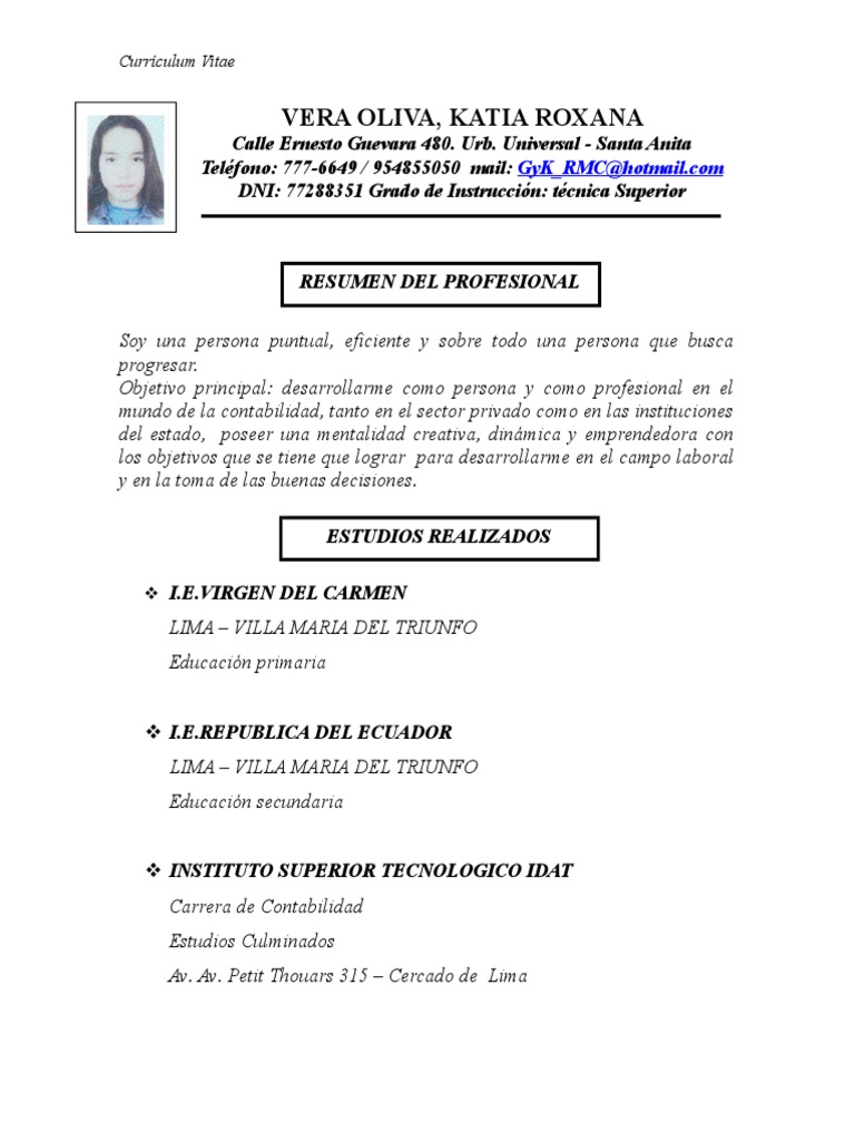 CV | Descargar gratis PDF | Plan de estudios | Educación avanzada
