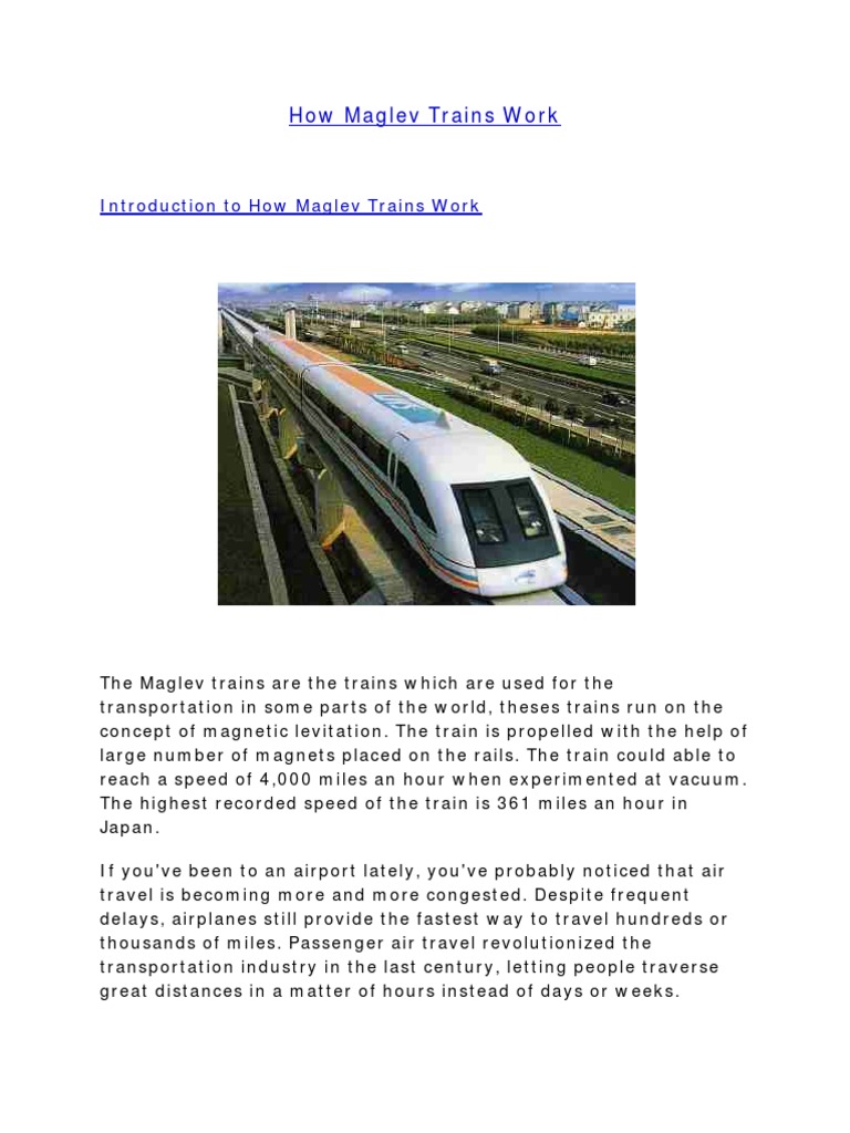 About Maglev Train PDF | PDF | Train | Superconductivity