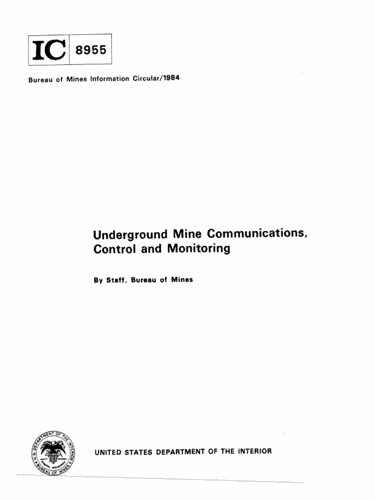 Coal Mine Comms History Circa 84 | PDF | Carbon | Telephone Exchange