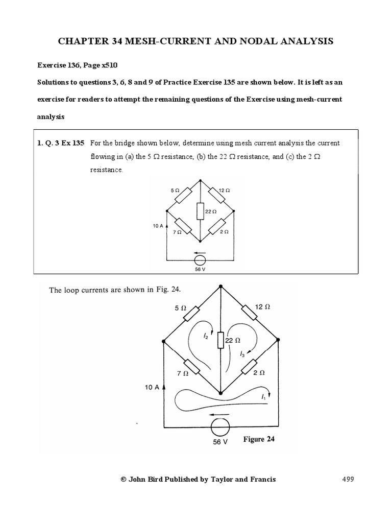 Mesh and Nodal Analysis | PDF | Electrical Network | Electrical ...