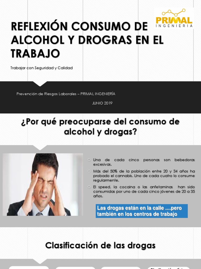 Reflexión Consumo de Alcohol y Drogras en El Trabajo | PDF | Drogas ...