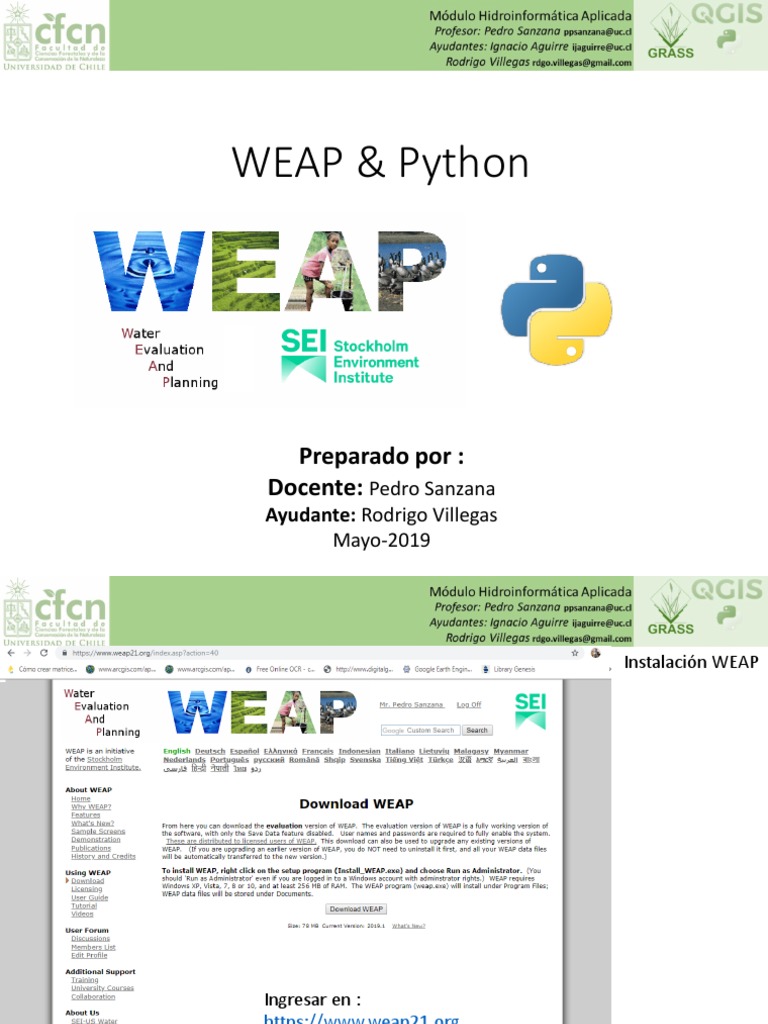 WEAP Python | PDF | Python (lenguaje de programación) | Archivo de computadora