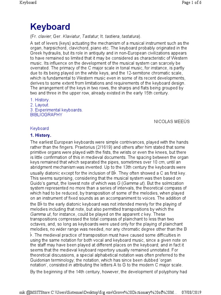 Keyboard Nicolas MEEÚS | PDF | Piano | Music Theory