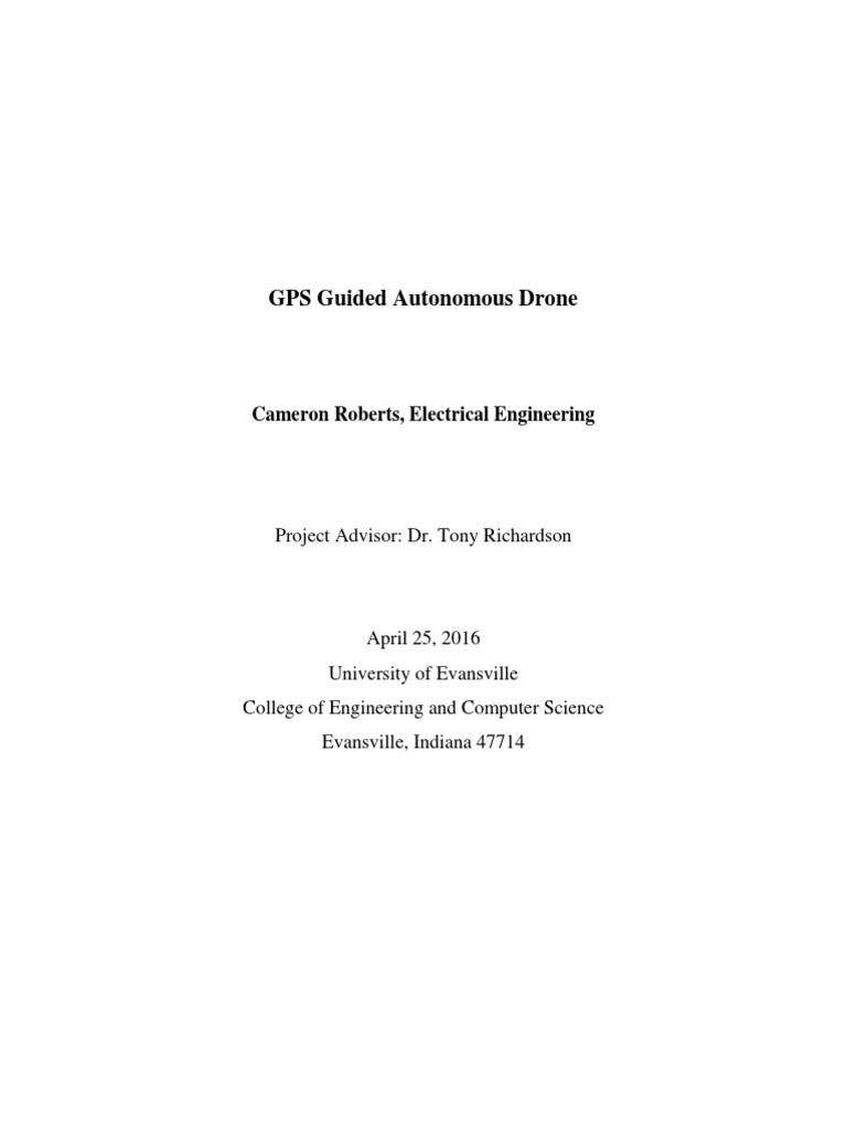 Cameron Roberts Report | Download Free PDF | Quadcopter | Control Theory